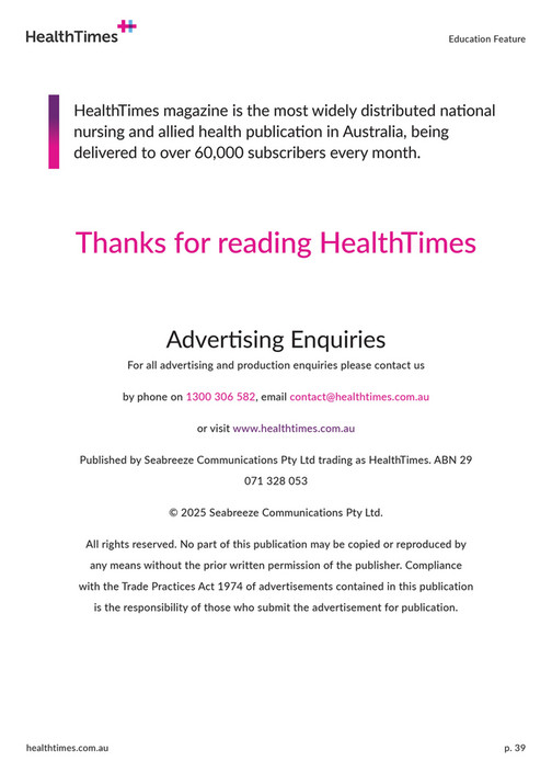 HealthTimes - Healthtimes - June 2025 - Page 39